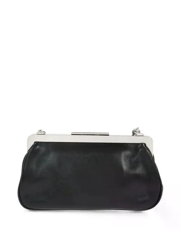 Max Mara Snap-closure Leather Clutch Bag