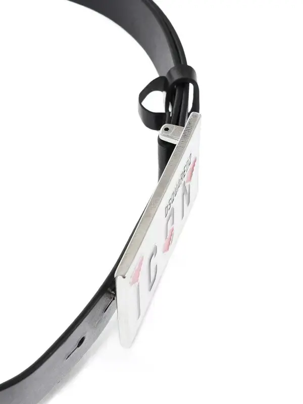 Dsquared2 Icon Plaque Leather Belt