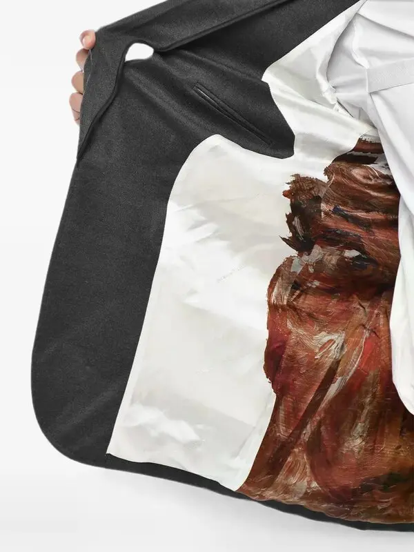 Off-White Single-breasted Logo-patch Blazer