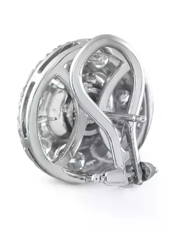LB EXCLUSIVE 18k White Gold Diamond Swirl Earrings