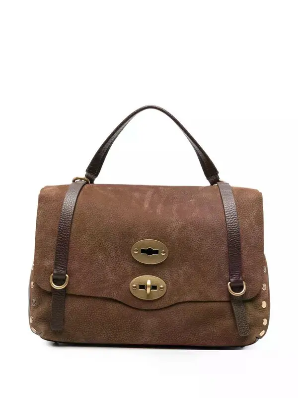 ZANELLATO Small Postina Nubuck Leather Tote Bag - Brown