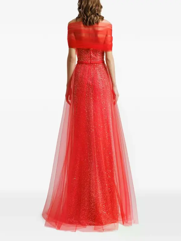 GEMY MAALOUF Embellished Bow Detail Gown