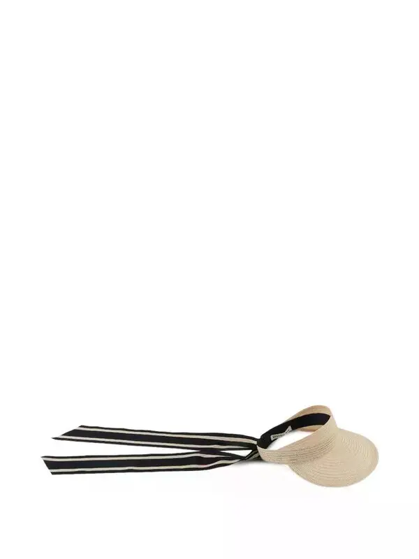 Eugenia Kim Ricky Visor With Grosgrain Ties - Neutrals