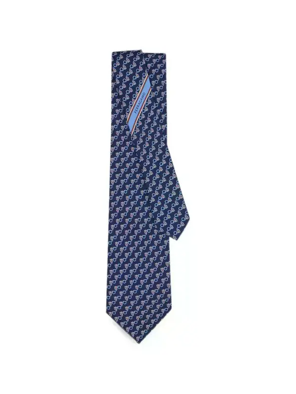 FERRAGAMO Gancini Owl-print Neck Tie