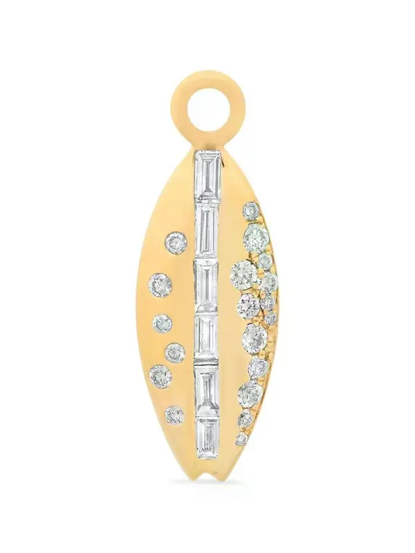 Sara Weinstock Surfboard-motif Diamond Pendant - Gold