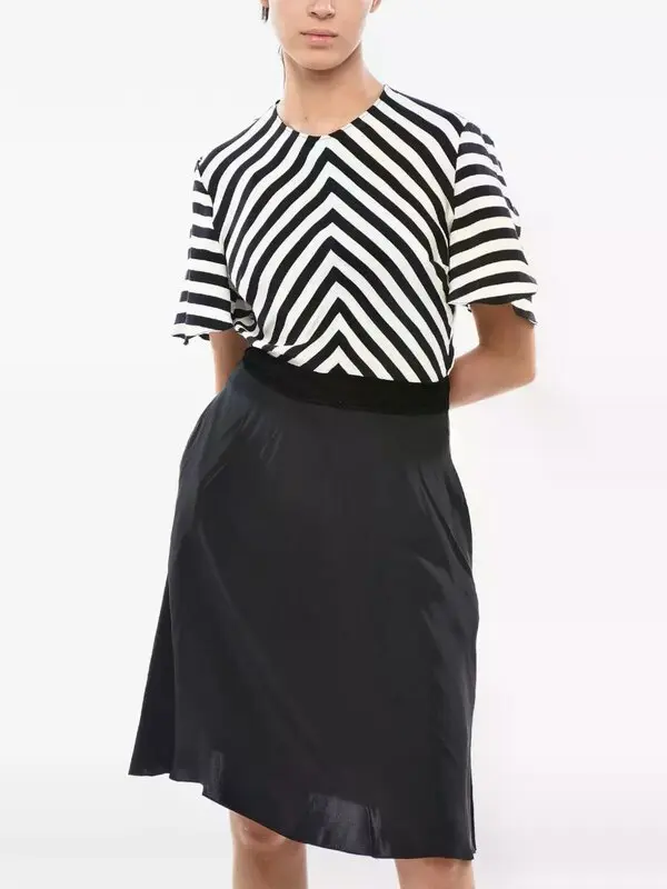 Stella McCartney Striped Short-sleeve Midi Dress