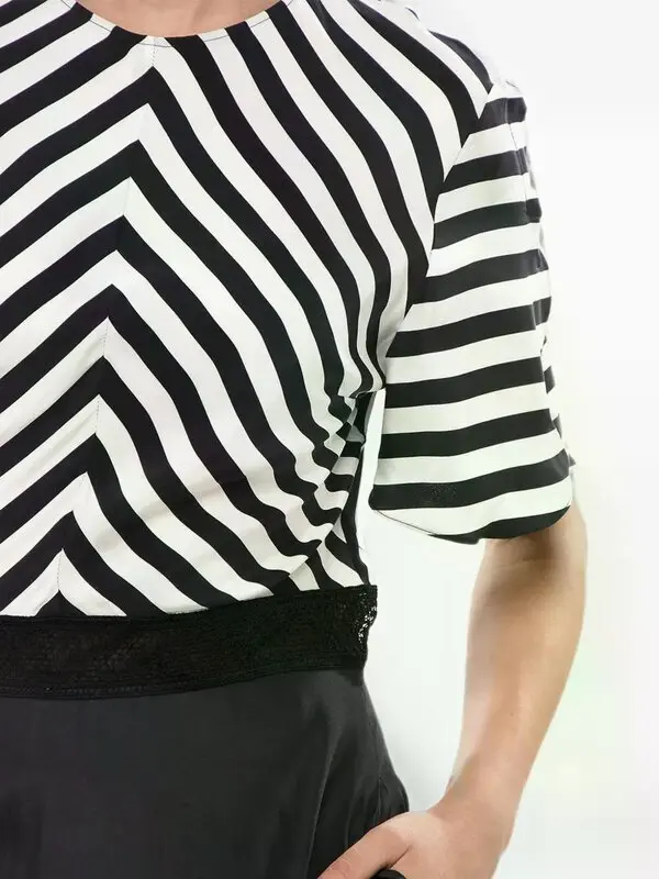 Stella McCartney Striped Short-sleeve Midi Dress