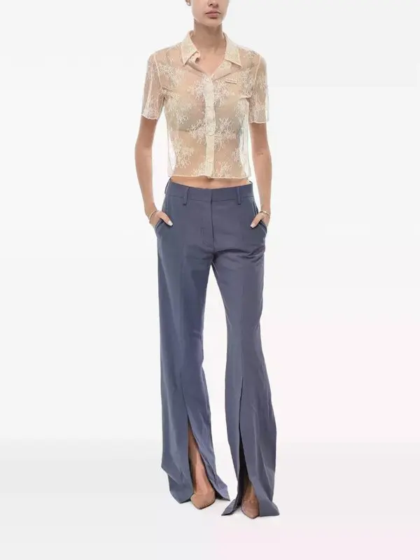 Off-White Slit-detail Flared Trousers