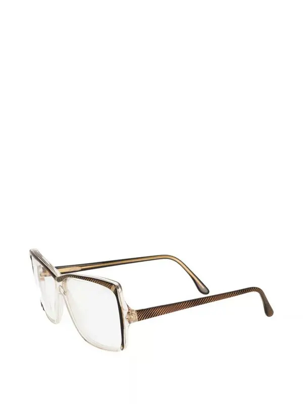 Vintage Striped Oversized Sunglasses