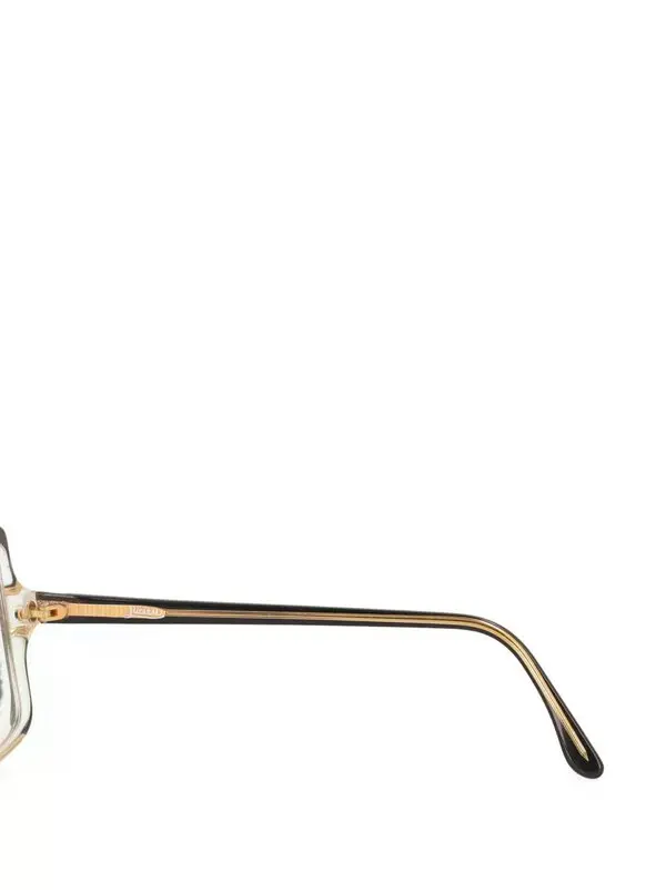 Vintage Striped Oversized Sunglasses