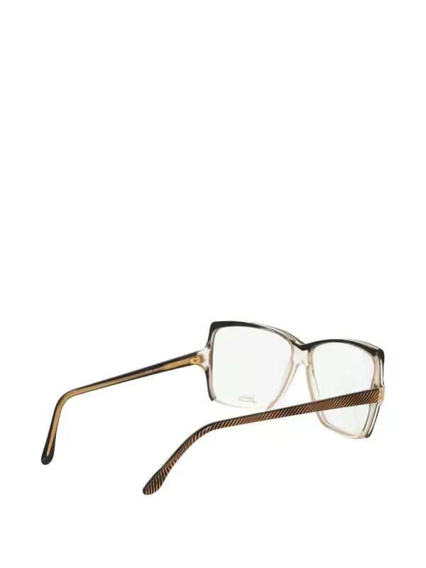 Vintage Striped Oversized Sunglasses