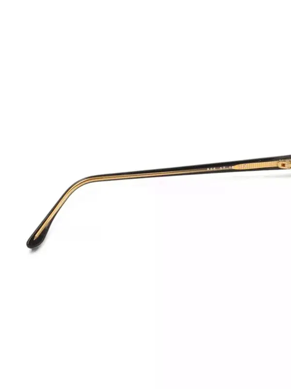 Vintage Striped Oversized Sunglasses