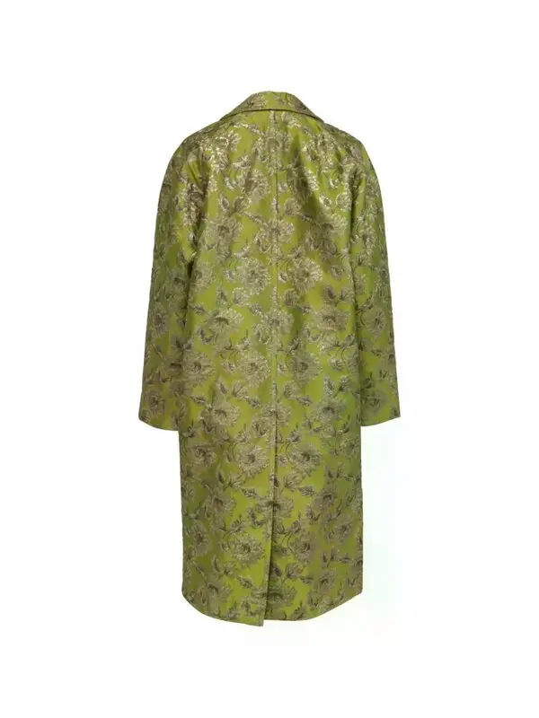 Prada Floral Brocade Raglan Sleeve Coat
