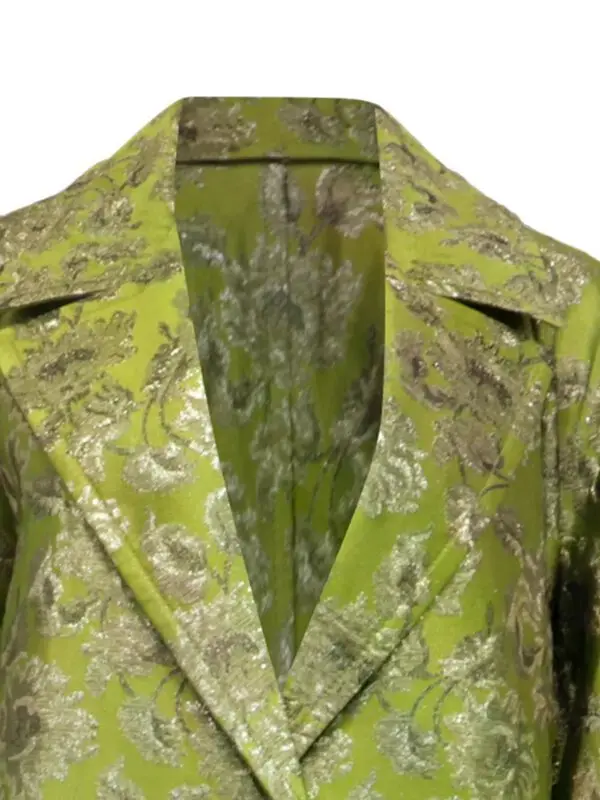 Prada Floral Brocade Raglan Sleeve Coat