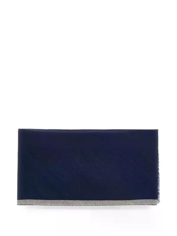 Brunello Cucinelli Fringed-edge Scarf - Blue