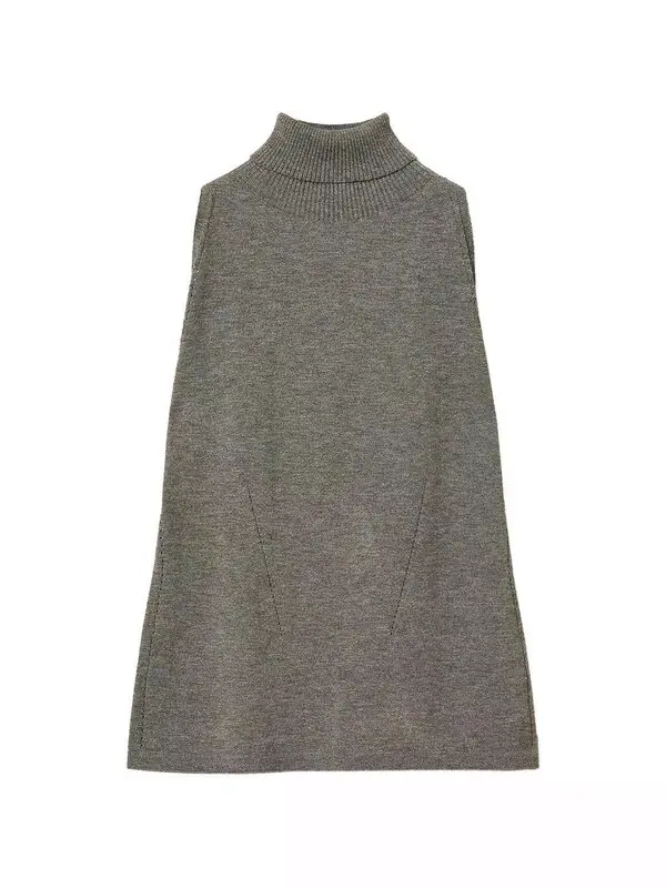 TWINSET Turtleneck Knit Top With Openwork Details