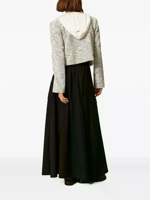TWINSET Flannel Wrap-around Maxi Skirt