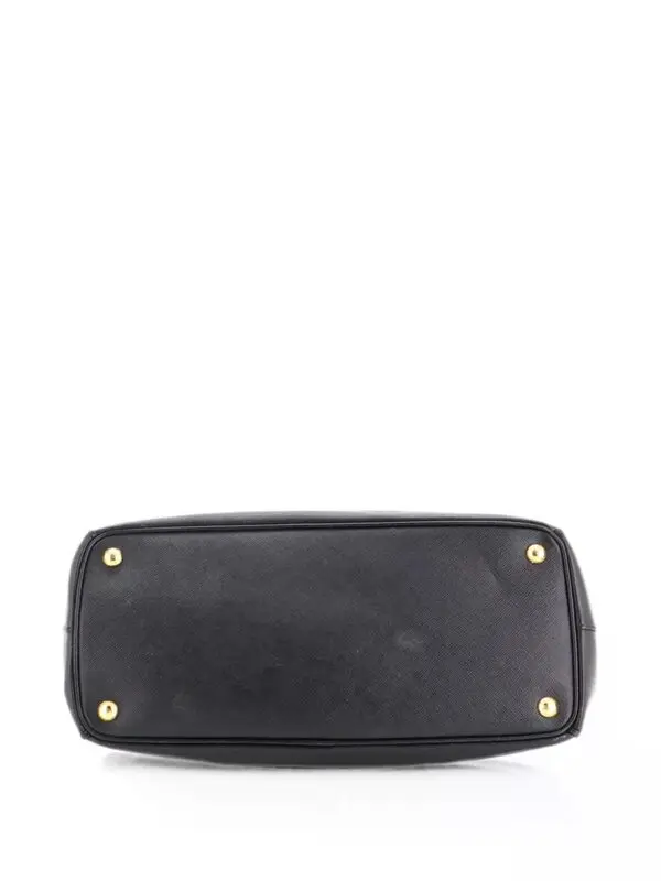 Prada Saffiano Leather Medium Tote Bag - Black
