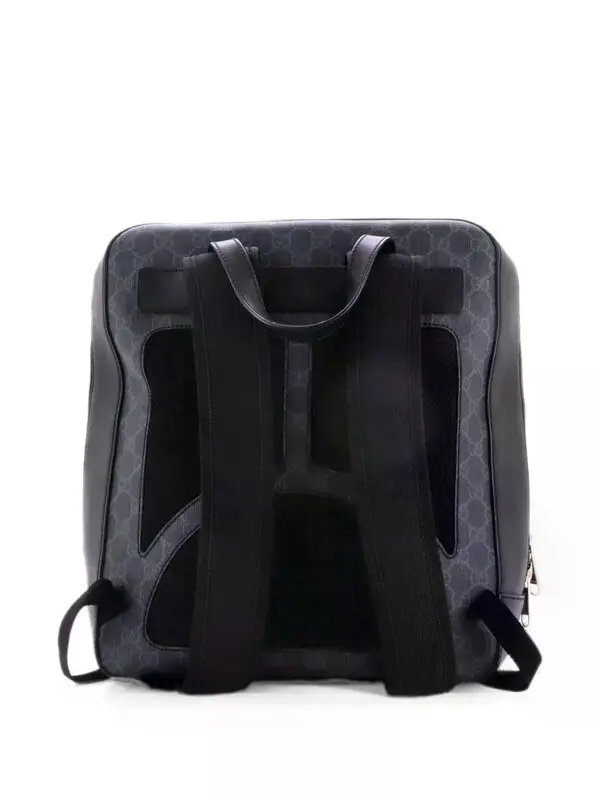 Gucci Angry Cat Web Gg Coated Canvas With Applique Medium Backpack