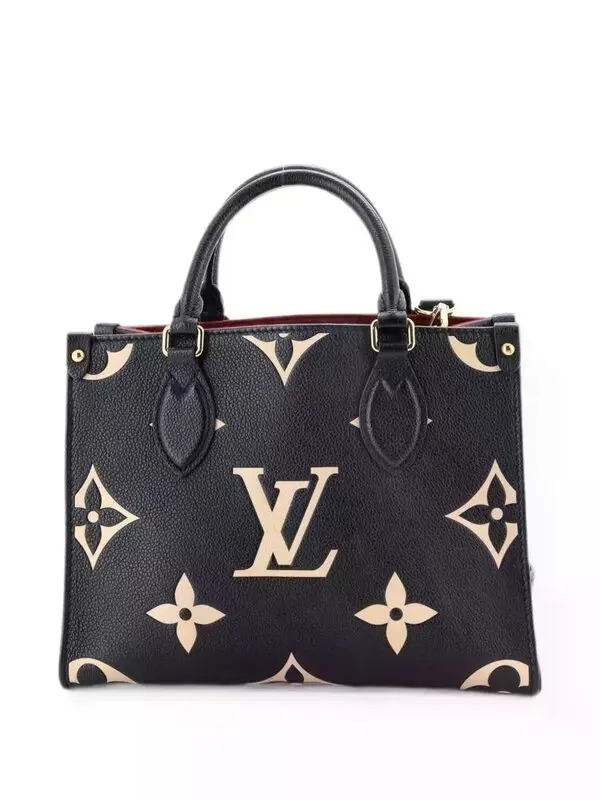 LOUIS VUITTON Onthego Bicolor Monogram Empreinte Giant Pm Tote Bag - Black