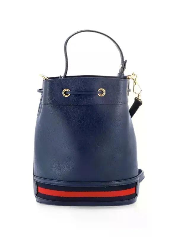 Gucci Ophidia Leather Bucket Bag - Blue