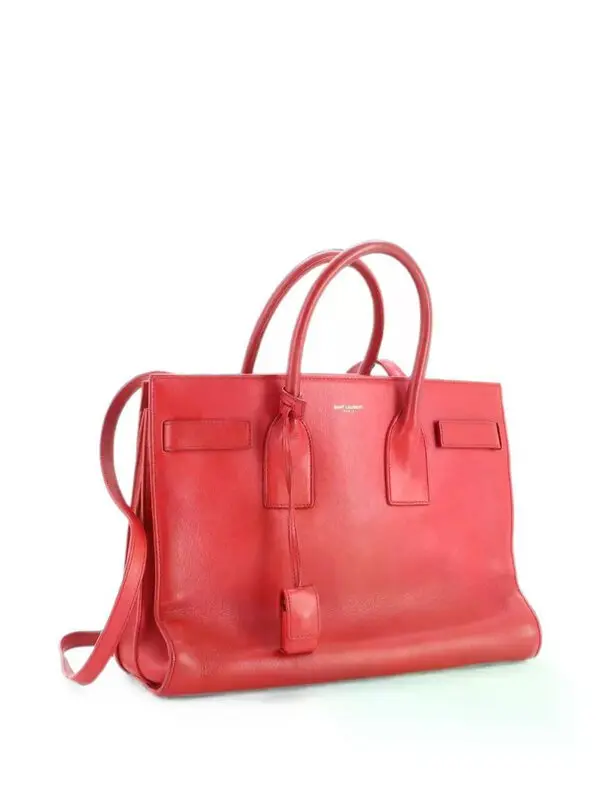 Saint Laurent Sac De Jour Leather Small Satchel - Red