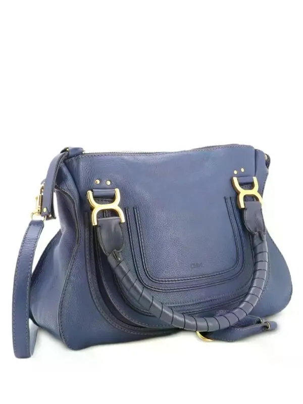 Chloé Marcie Leather Shoulder Bag - Blue