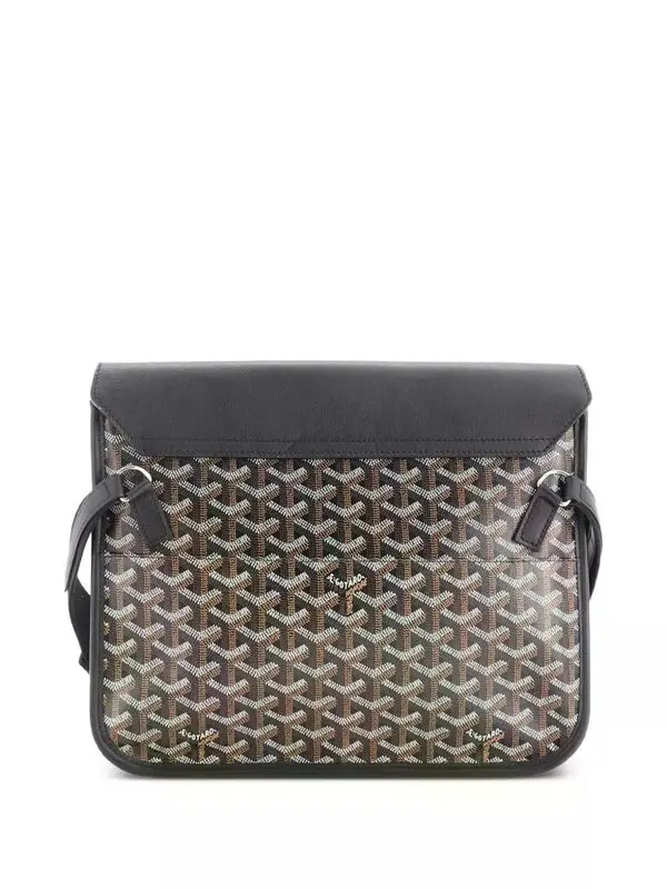 Goyard Messenger Bag In Coated Canvas And Leather - Black