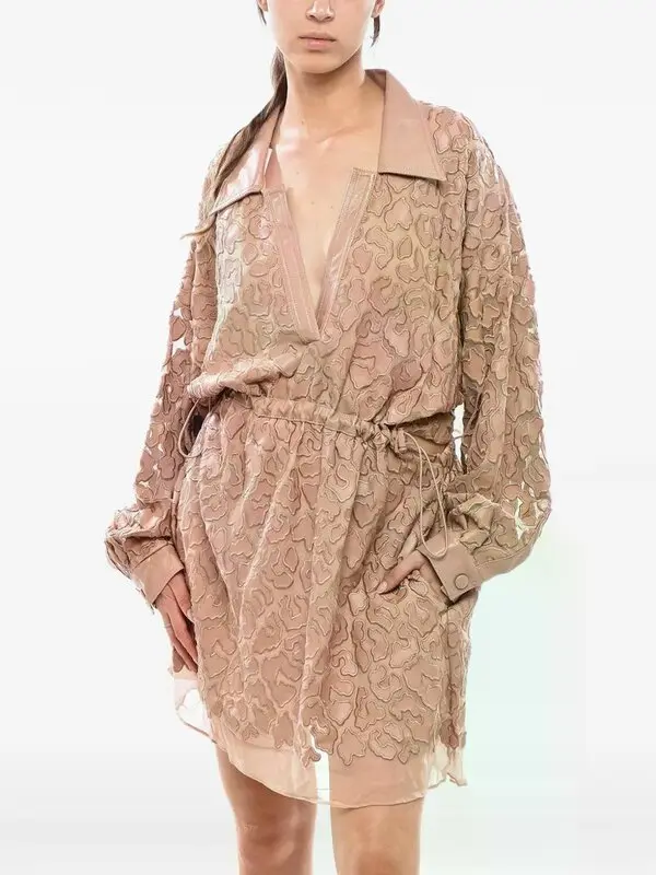 Stella McCartney Animal Print Mini Shirt Dress