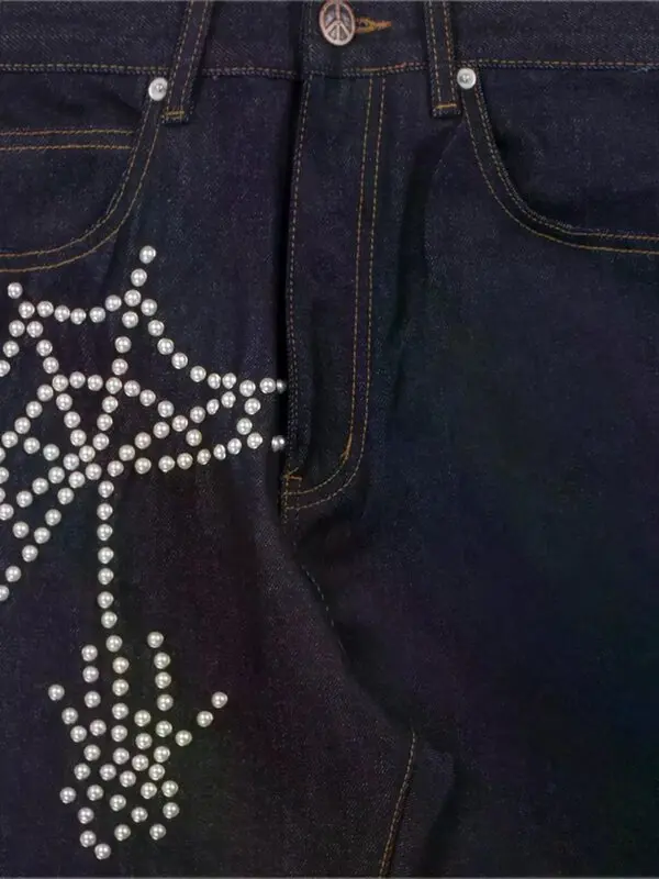 BOREDOM KILLS Spider Stud-embellished Jeans