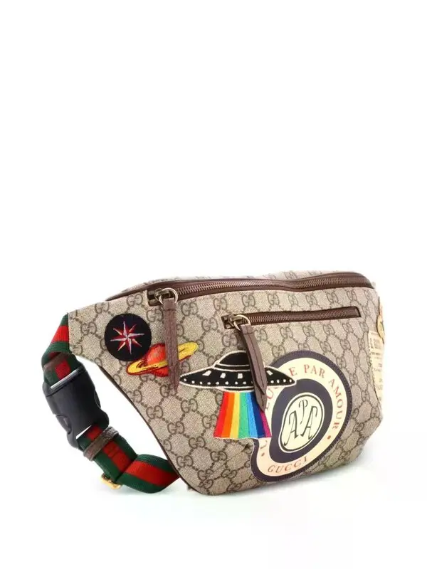 Gucci Gg Coated Canvas Applique Belt Bag
