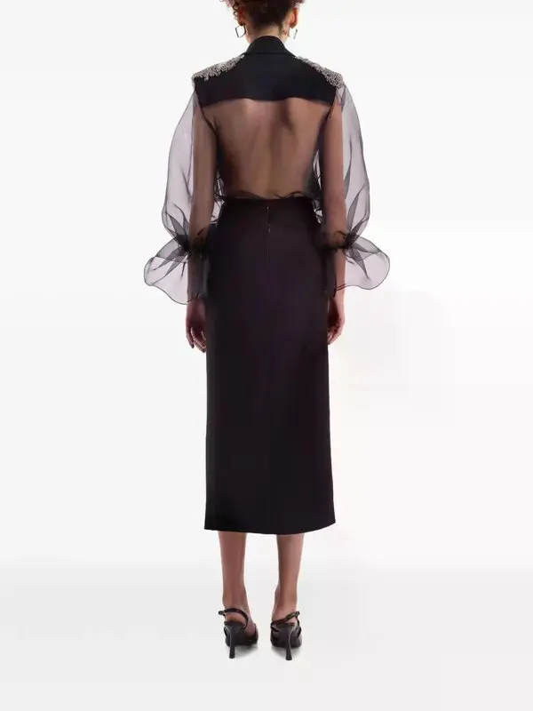 GEMY MAALOUF High-waisted Wrap-style Skirt
