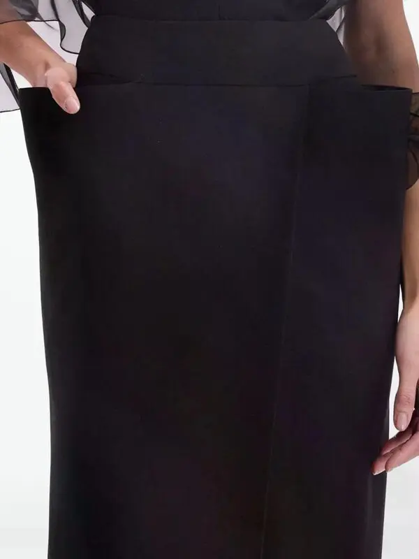 GEMY MAALOUF High-waisted Wrap-style Skirt