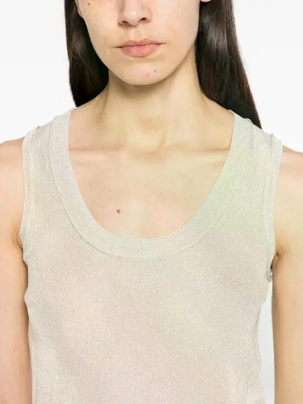 NENETTE Metallic-effect Tank Top