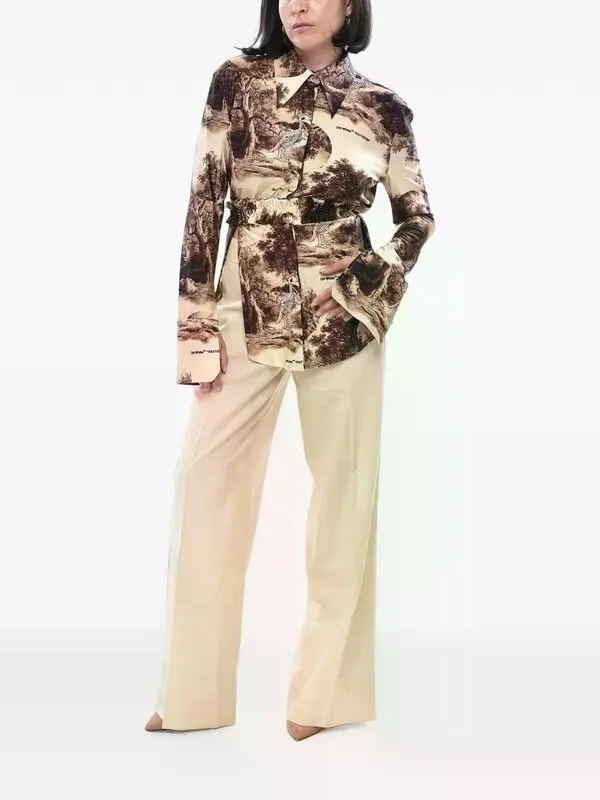 Off-White Curtain Pattern-print Shirt