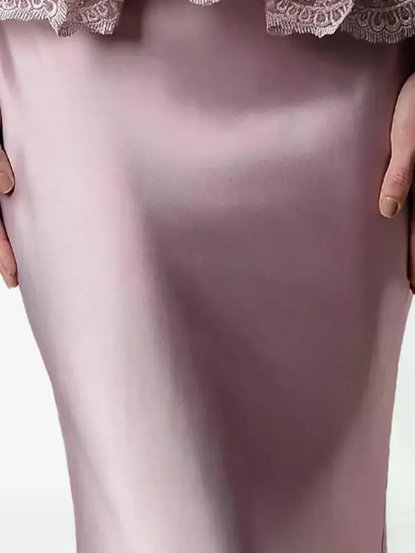 GEMY MAALOUF Satin Floor-length Mermaid Skirt