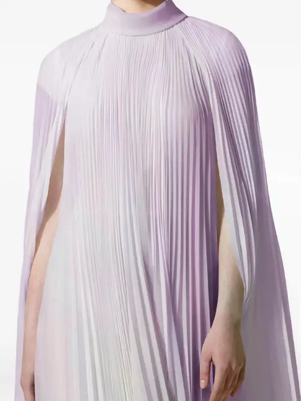 GEMY MAALOUF Pleated Cape-style Maxi Dress
