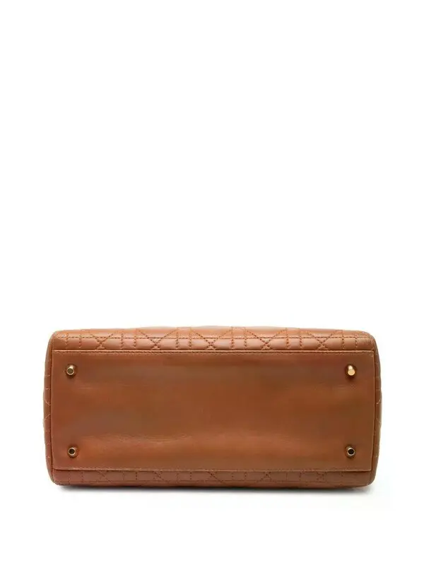 Dior 1997 Medium Lambskin Cannage Lady Satchel