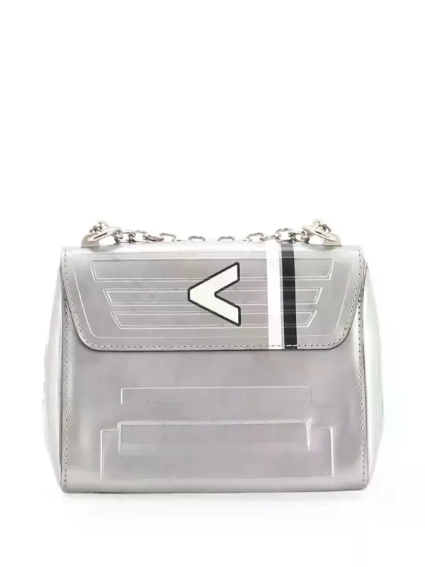 LOUIS VUITTON Twist Handbag Limited Edition Embossed Epi Space Leather Pm - Silver
