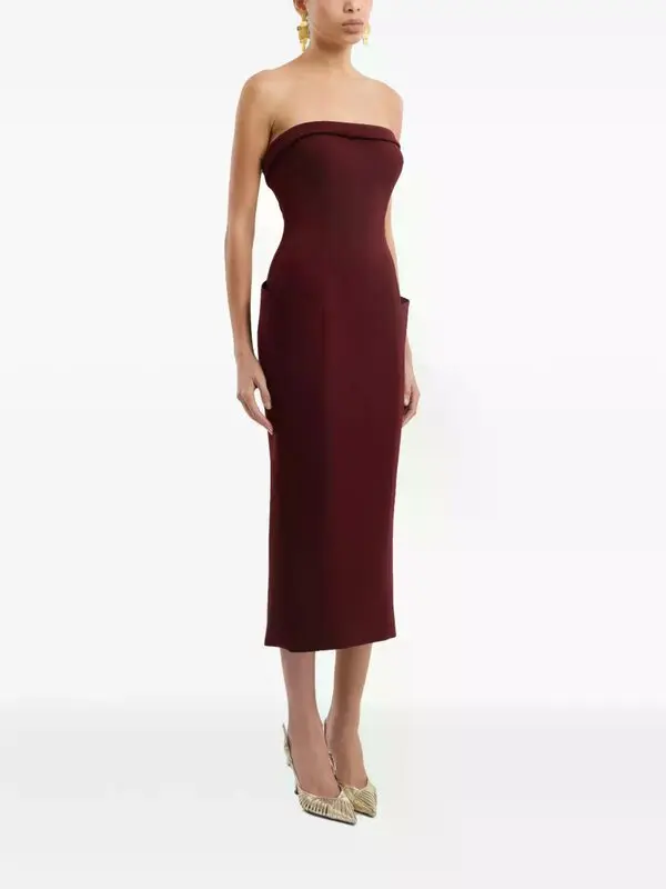 GEMY MAALOUF Strapless Dress With Pocket Detail