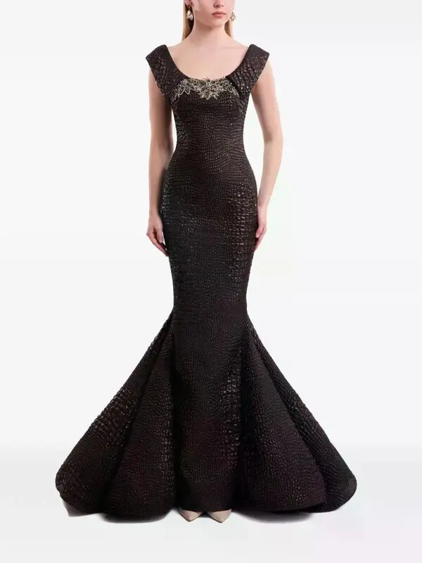 GEMY MAALOUF Embellished Mermaid Silhouette Dress