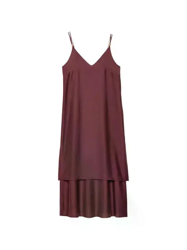OTTOD'AME Layered Spaghetti-strap Maxi Dress