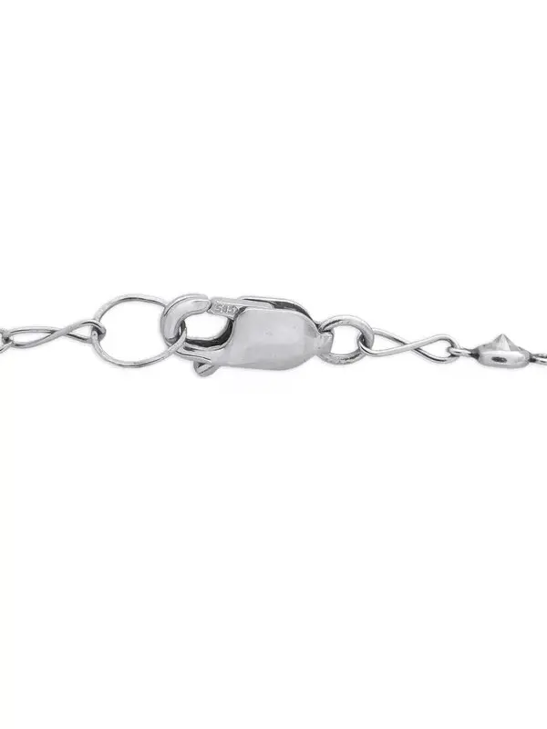 LB EXCLUSIVE Platinum Diamond Filigree Station Necklace - Silver