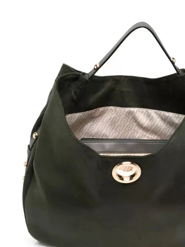Liu Jo Logo Plaque Studded Tote Bag - Green