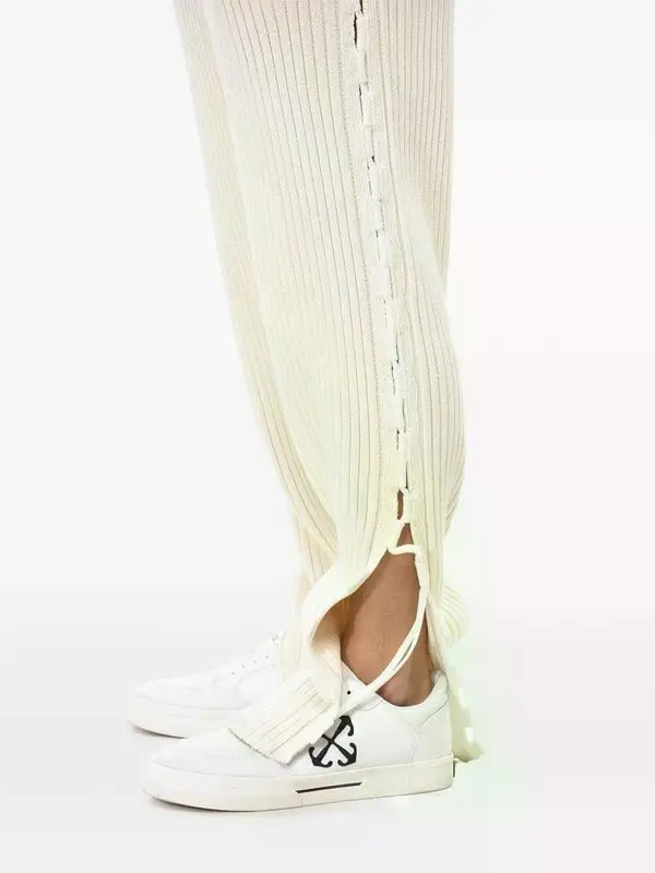 Off-White Lace-up Ribbed Trousers