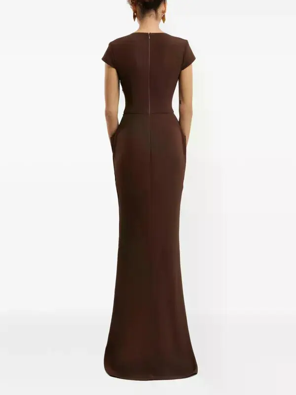 GEMY MAALOUF Embellished Draped Maxi Dress