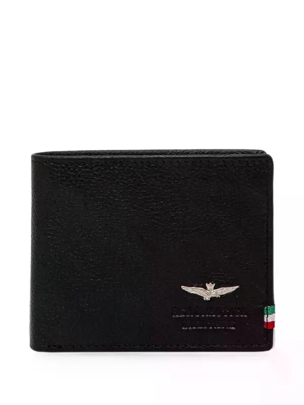 AERONAUTICA MILITARE Logo-plaque Bifold Wallet - Black