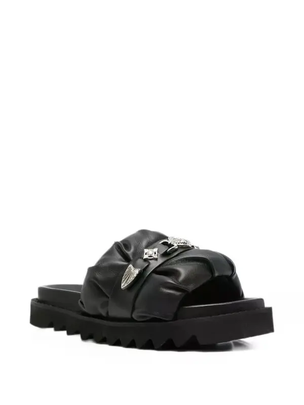 Toga Ruched Metal-embellished Sandals