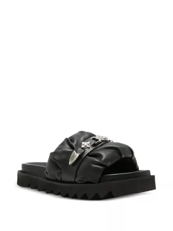 Toga Ruched Metal-embellished Sandals