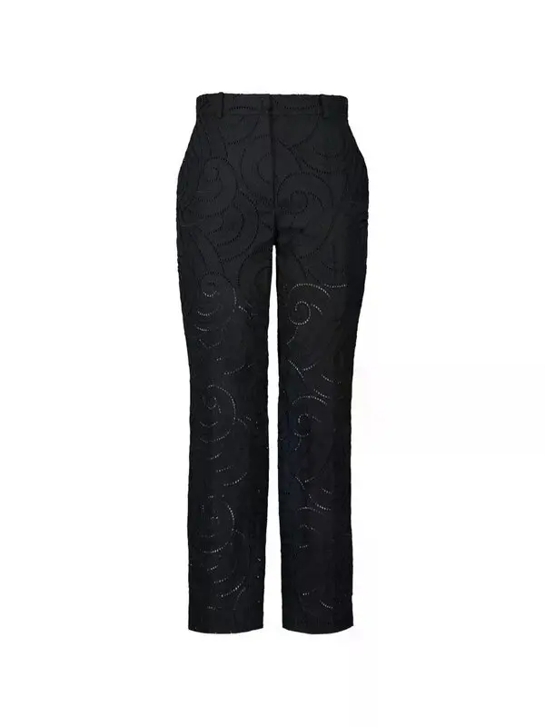 Mantū Embroidered-faille Straight Trousers